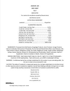 60630 – 14% Beef Creep – Bovatec - Republic Mills